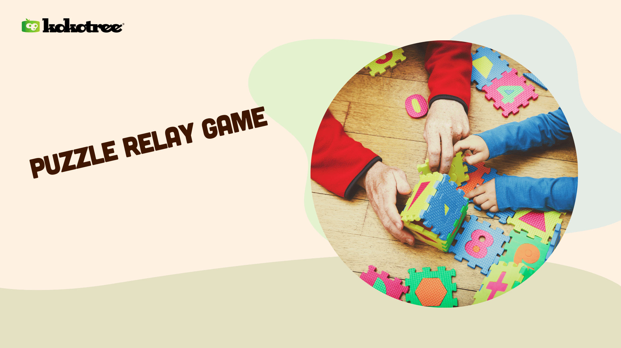 Puzzle Relay Game for Toddlers and Preschoolers - Kokotree